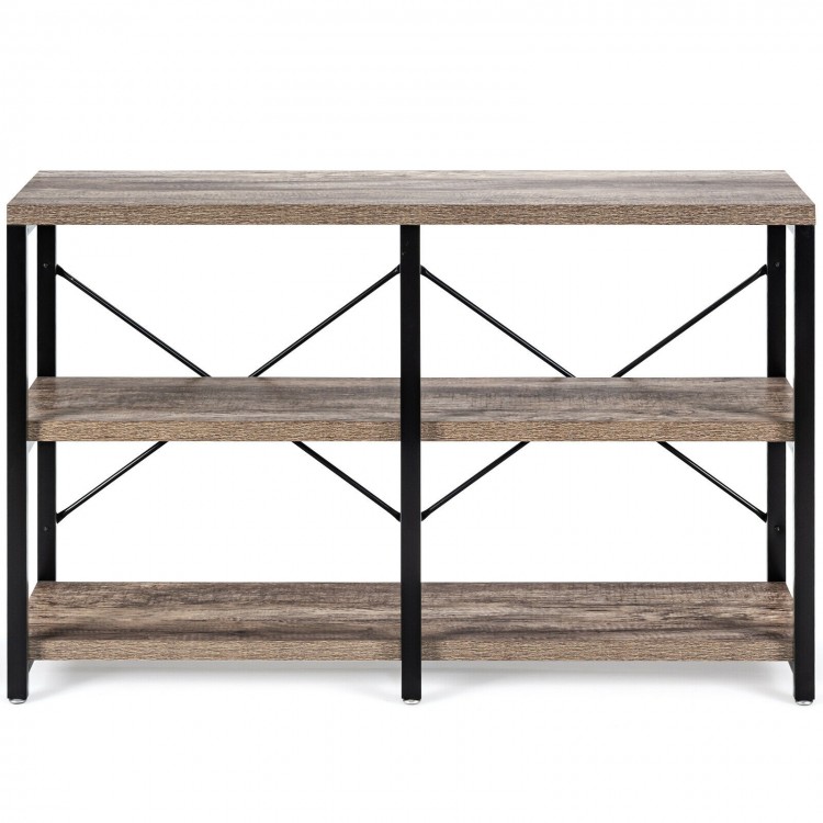 3 Tier 47" Console Metal Frame Sofa Table - Costway