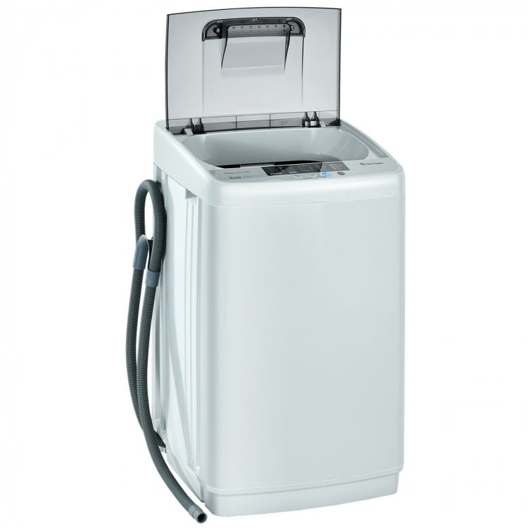8.8 lbs Portable Full-Automatic Laundry Washing Machine with Drain Pump ...