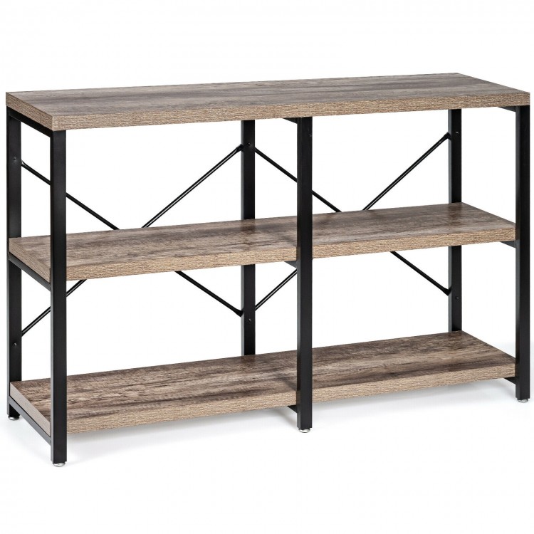 3 Tier 47" Console Metal Frame Sofa Table - Costway
