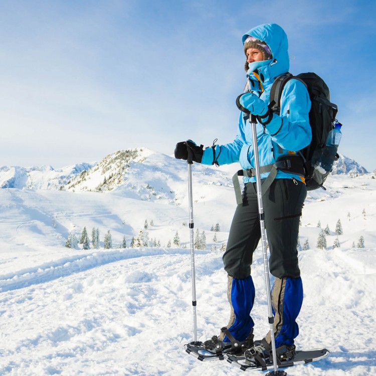 21/25/30 Inch 4-in-1 Lightweight Terrain Snowshoes with Flexible Pivot ...