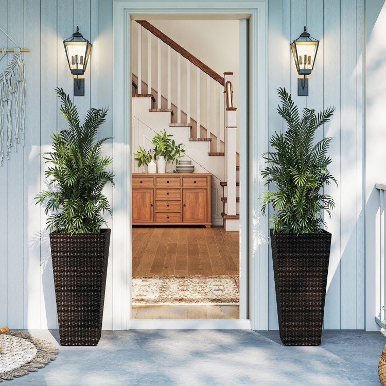 30 Inch Modern Decorative Planter Pots Set of 2 with Open-ended Base ...