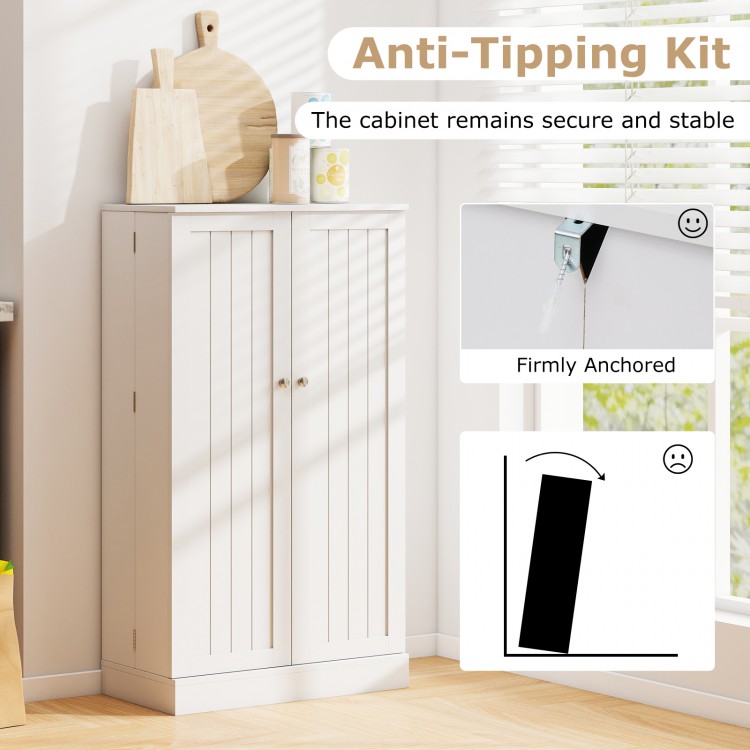 41 Inch Tall Pantry Cabinet Kitchen Storage Cabinet with Doors and ...