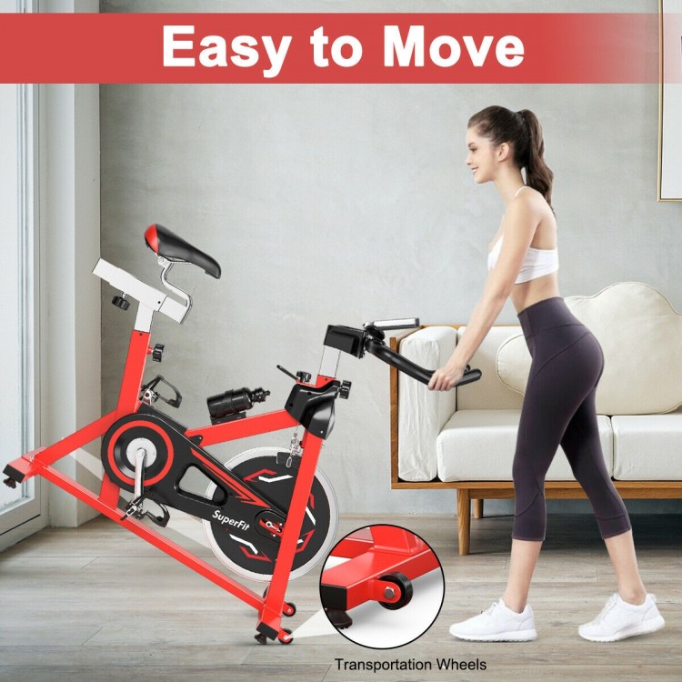 Exercise Cycling Bike with Stationary Belt Drive Indoor for Gym Home ...