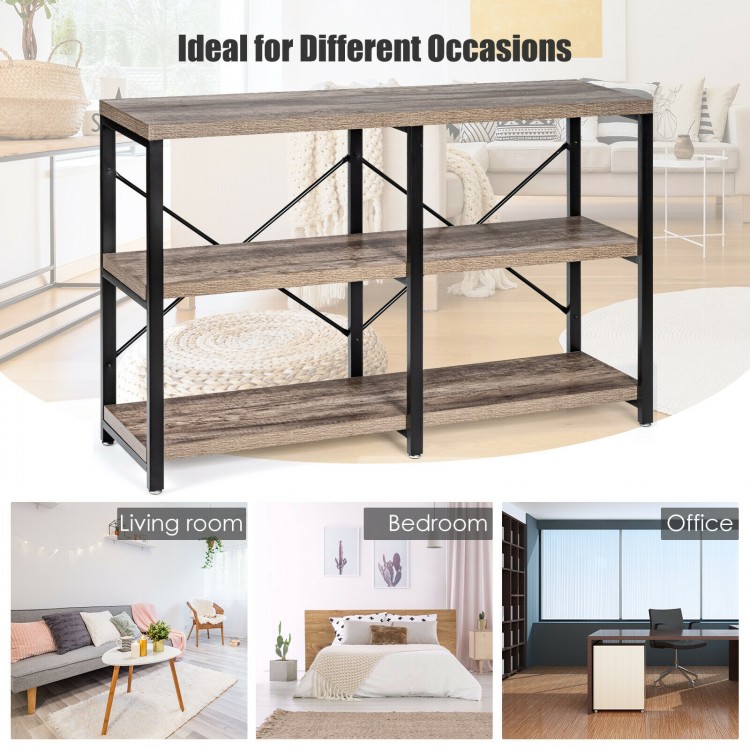 3 Tier 47" Console Metal Frame Sofa Table - Costway