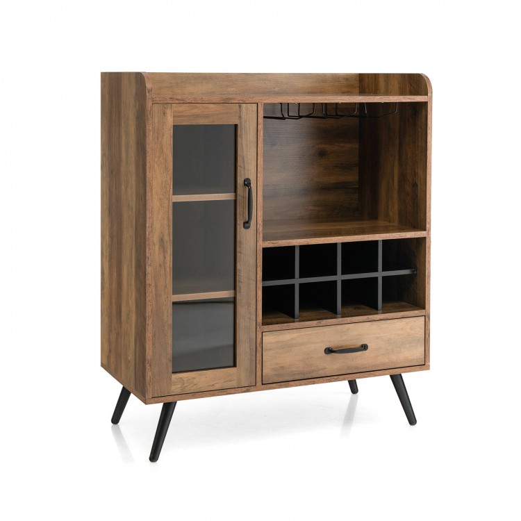 Buffet Sideboard with Removable Wine Rack and Glass Holder - Costway