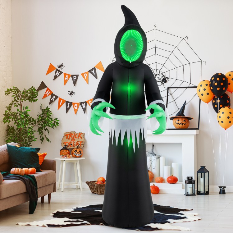 8 Feet Giant Halloween Inflatable Ghost with Built-in LED Lights and ...