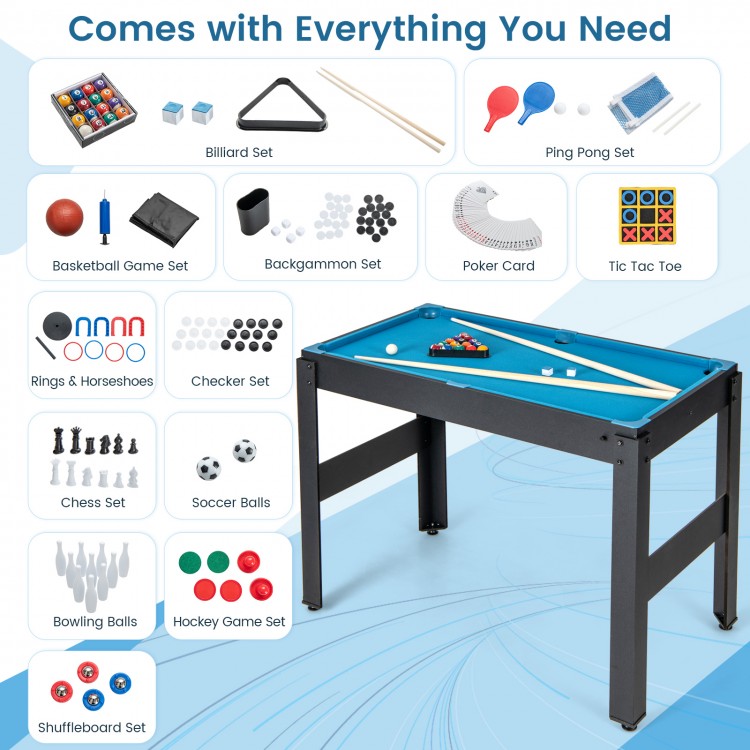 14-in-1 Combo Game Table Set Multi Game Table with Foosball - Costway