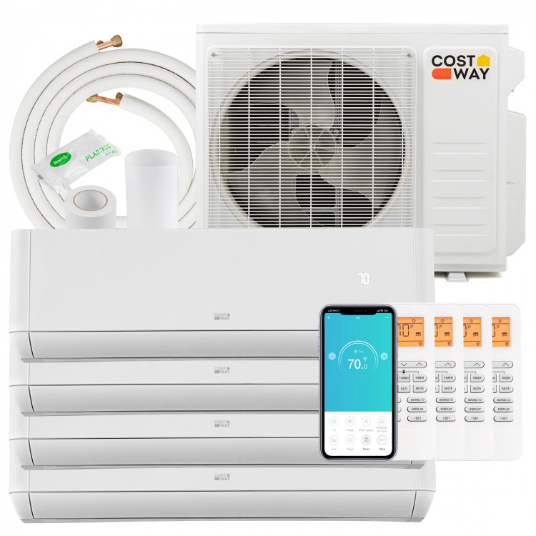 Greenforce Series 36000 BTU 4 Zone 21.5 SEER2 Mini Split AC with Heat ...