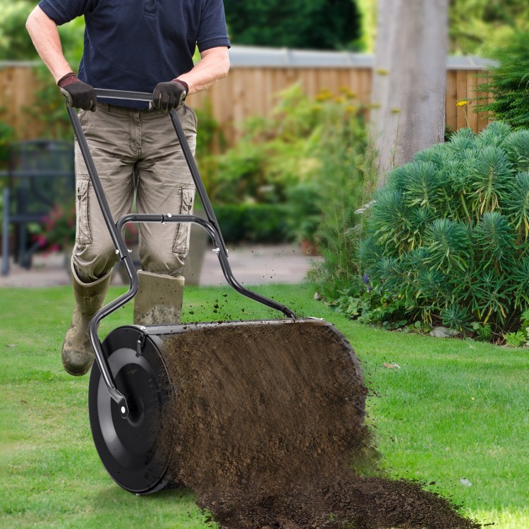 24-Inch Peat Moss Spreader with Upgrade Side Latches and U-shape Handle ...