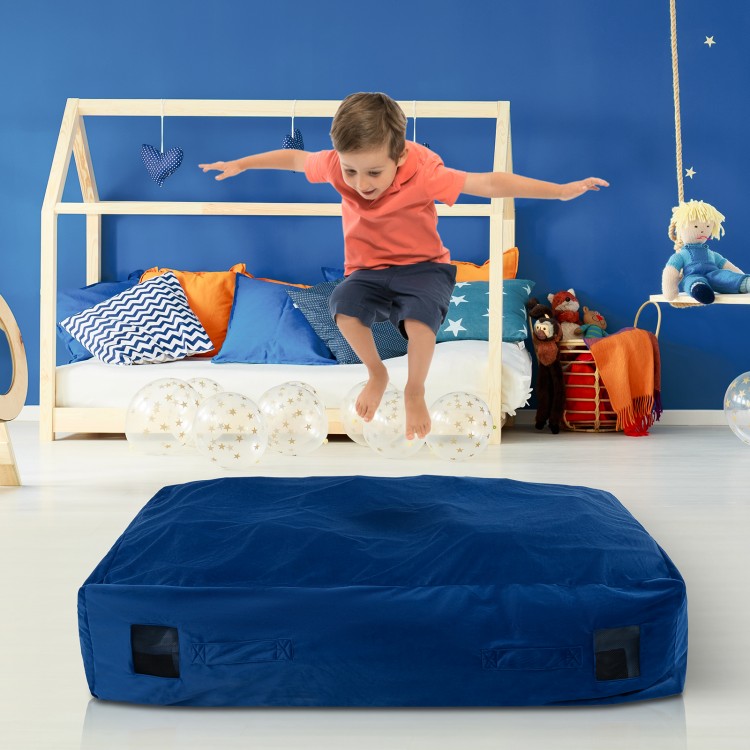 47 x 35.5 Inch Crash Pad Sensory Mat with Foam Blocks and Washable ...