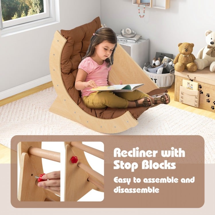 Kids Climbing Arch with Cushion Montessori Arch Climber/Rocker for ...