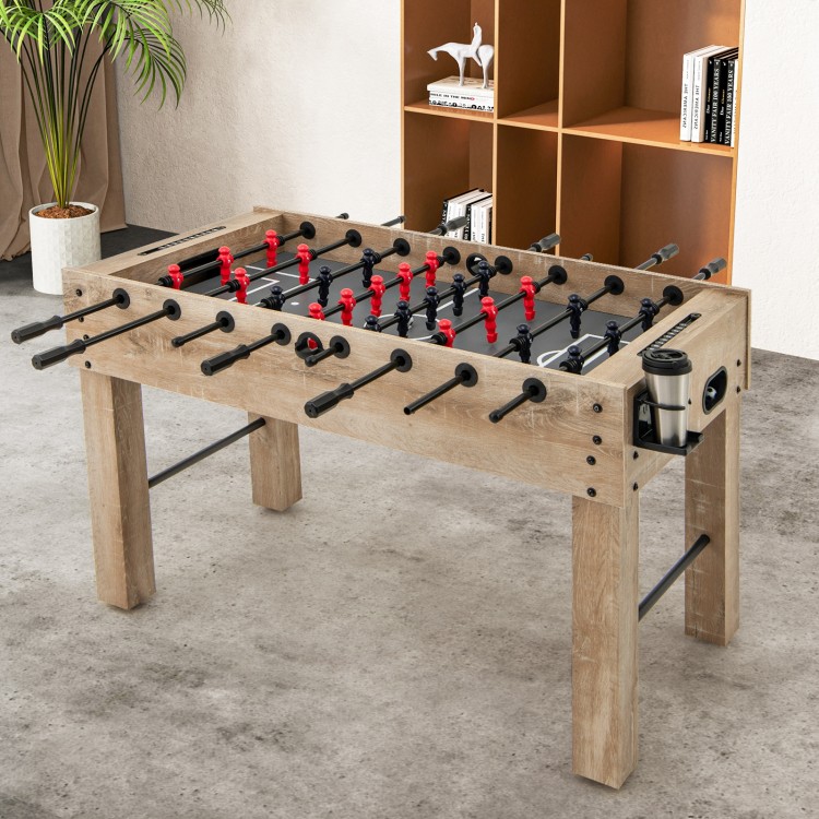 54 Inches Full Size Foosball Table with Legs 2 Balls and 2 Foldable Cup ...