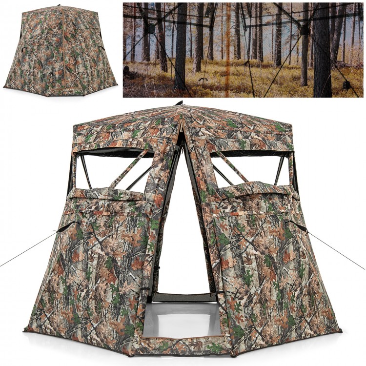 360° One Way See Through Ground Hunting Blind for Deer and Turkey ...