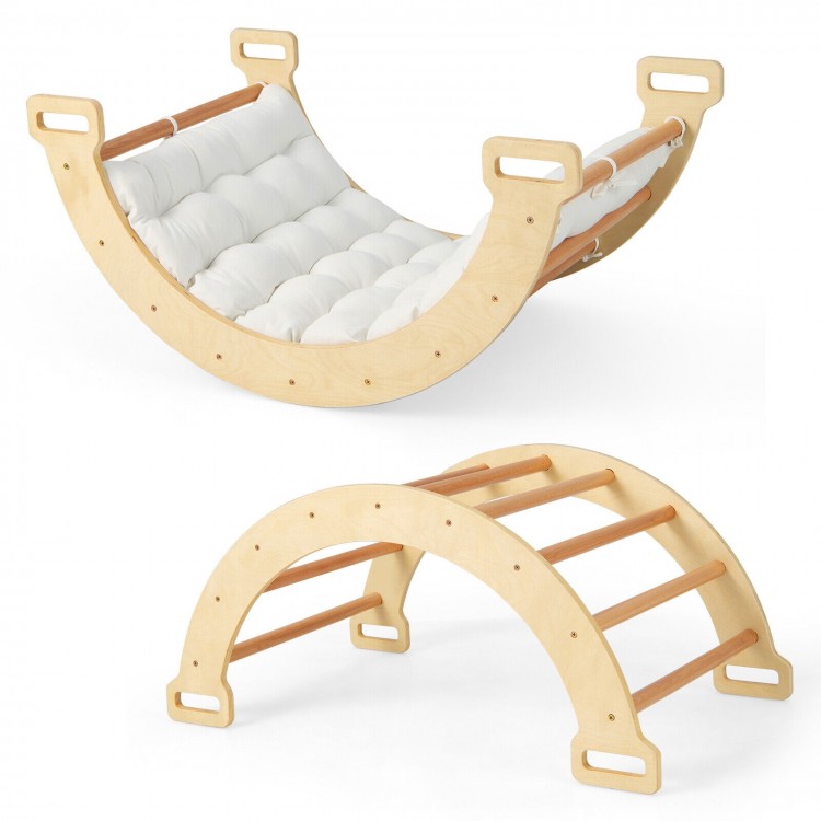 2-in-1 Arch Rocker with Soft Cushion for Toddlers - Costway