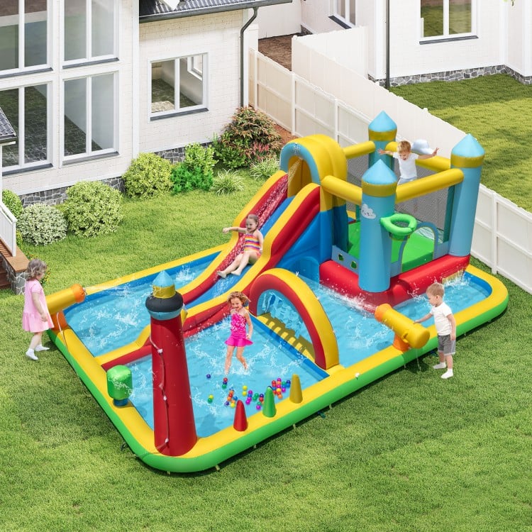 Costway Inflatable Water Slidenull