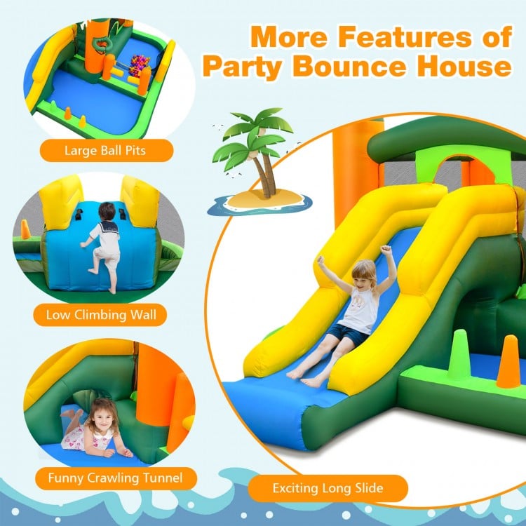 Big Inflatable Bounce House with Slide and Ball Pits for Indoor and ...