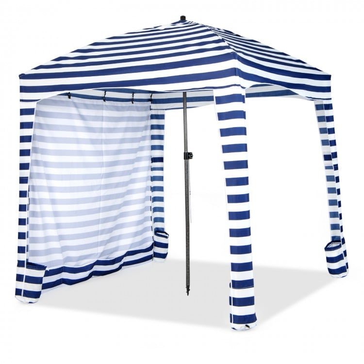 6 x 6 Feet Foldable Beach Cabana Tent with Carrying Bag and Detachable ...