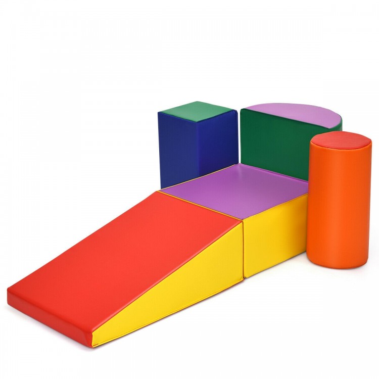 Crawl Climb Foam Shapes Playset Softzone Toy - Costway