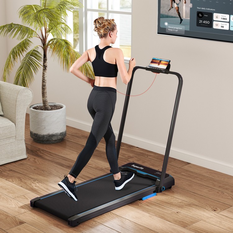 3 in 1 Folding Treadmill with Remote Control and LED Display - Costway