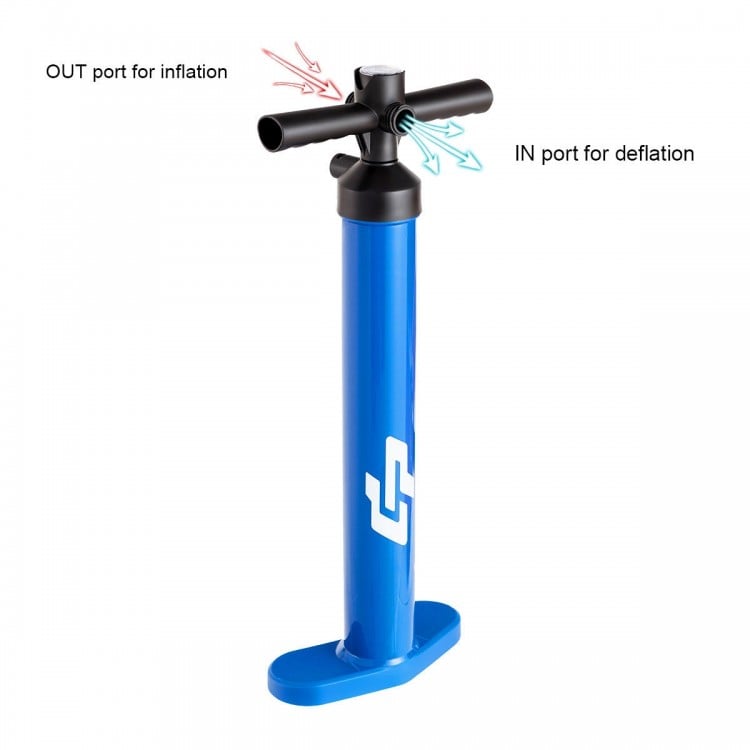 Double Action Manual inflation SUP Hand Pump with Gauge - Costway