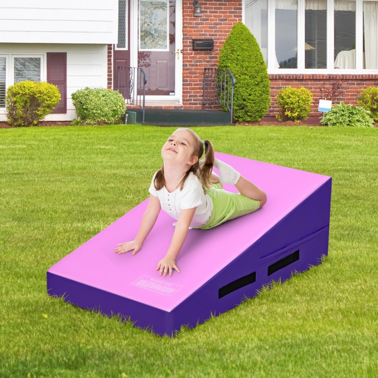 Incline Gymnastics Mat Wedge Ramp Gym Tumbling Exercise Mat - Costway