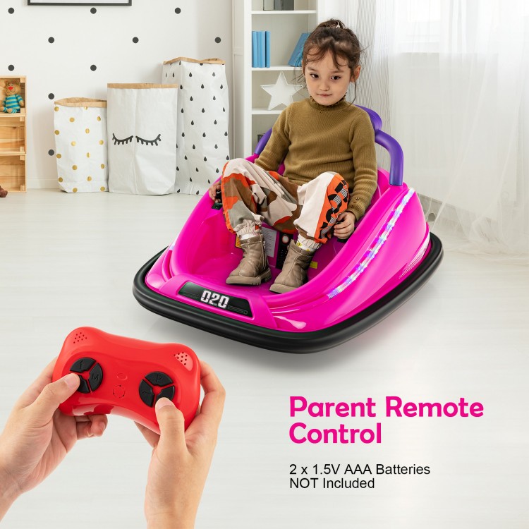 12V Kids Bumper Car Ride on Toy with Remote Control and 360 Degree Spin ...