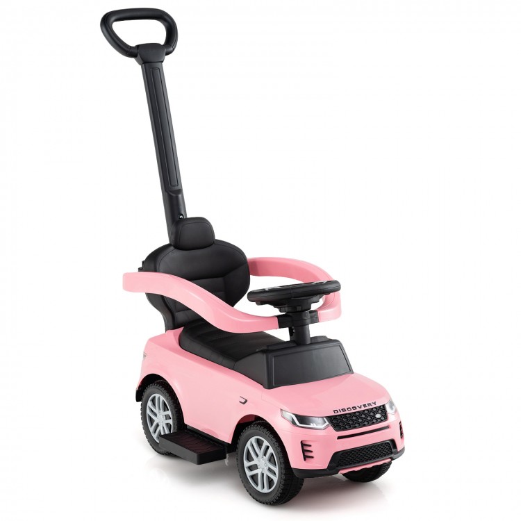 3 in 1 Push Car with Removable Handle and Guardrail for Kids 18-36 ...